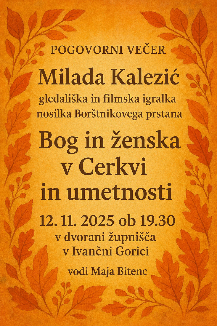 Pogovorni večer Bog in ženska v Cerkvi in umetnosti | Delavnica ...