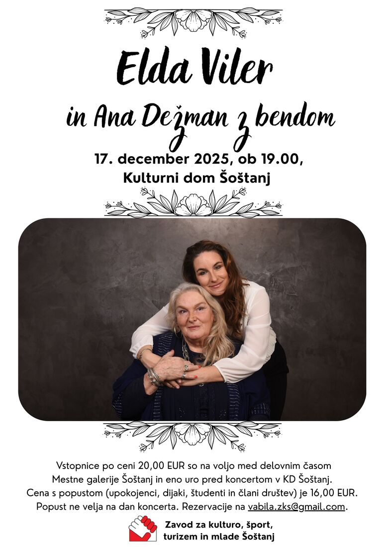 Elda Viler in Ana Dežman z bandom; II. abonmajska predstava – koncert ...