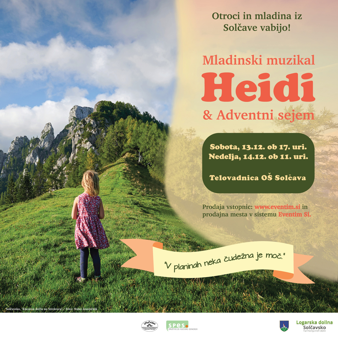 Mladinski muzikal Heidi in adventni sejem v Solčavi | Laboratorio ...